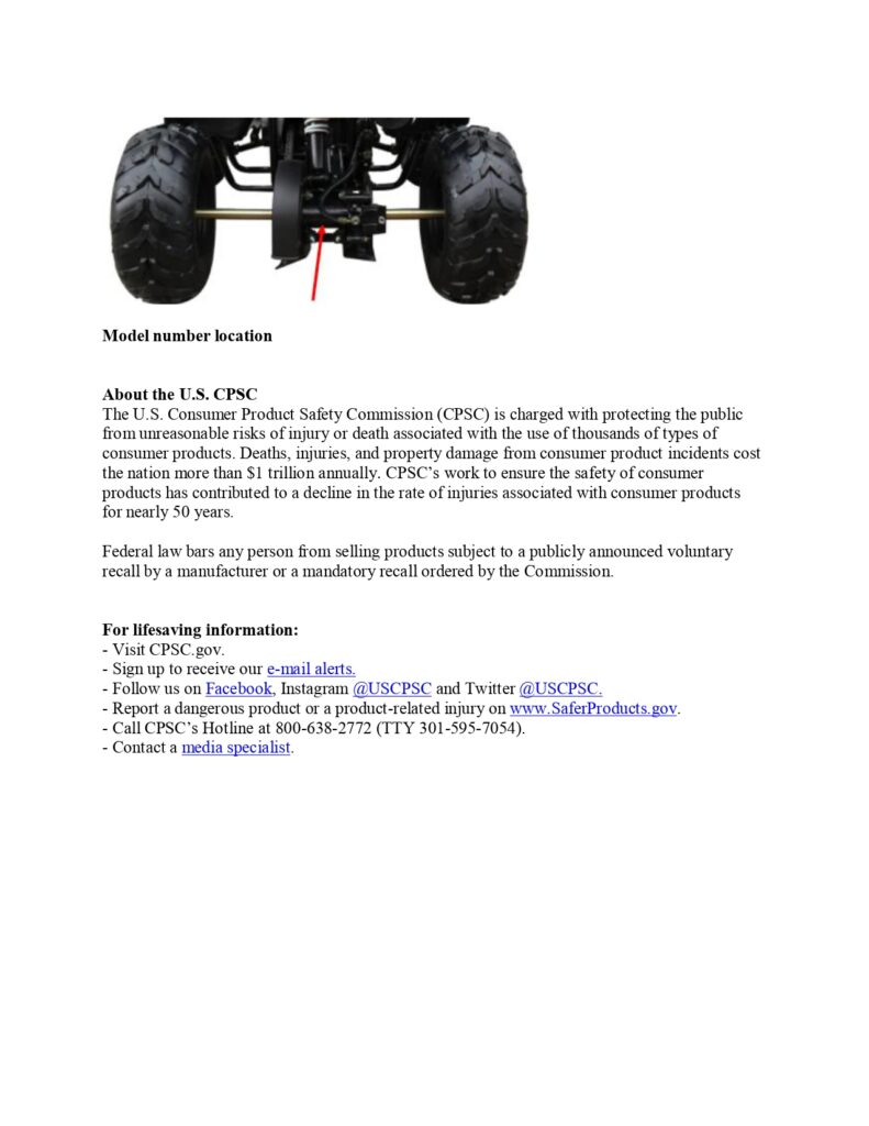 CPSC Press Release - Coolster